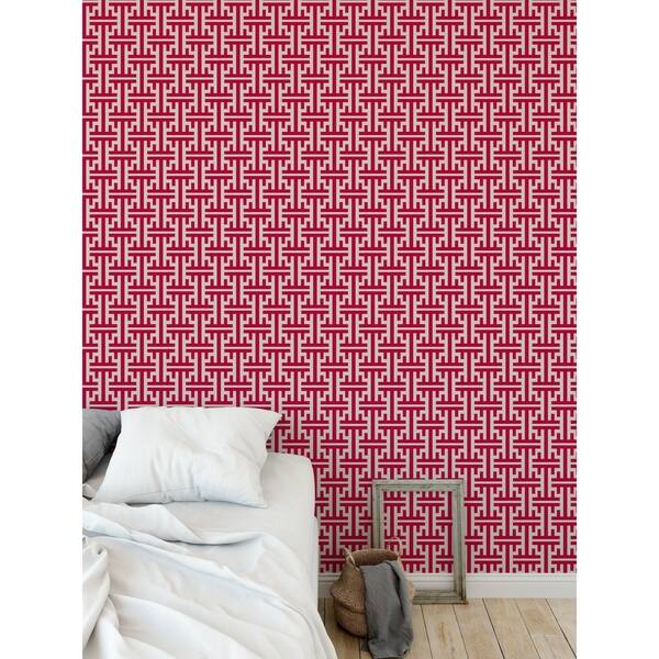 ELLE Decor HINGE RED Peel and Stick Wallpaper By Kavka Designs - Bed ...