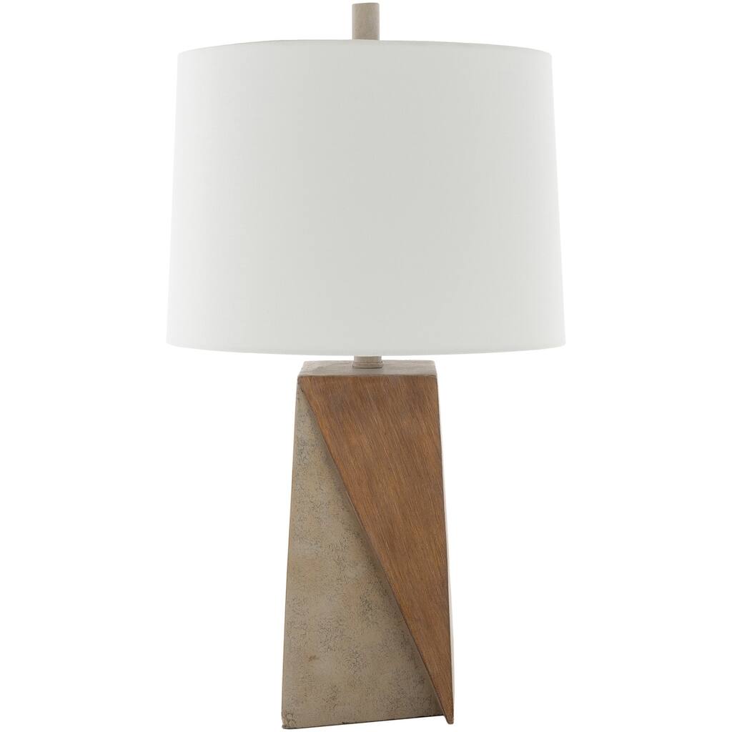 Galena Scandinavian Wood & Concrete 25-inch Table Lamp - Overstock ...