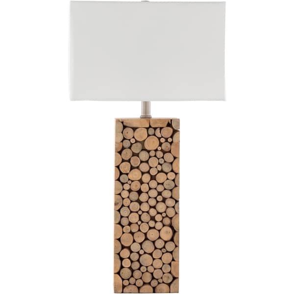 Olar Bohemian Natural Wood Block Table Lamp - Bed Bath & Beyond - 29343497