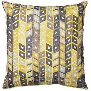 Sevita Yellow and Gray Geometric Pillow 18" x 18" - Bed Bath & Beyond ...