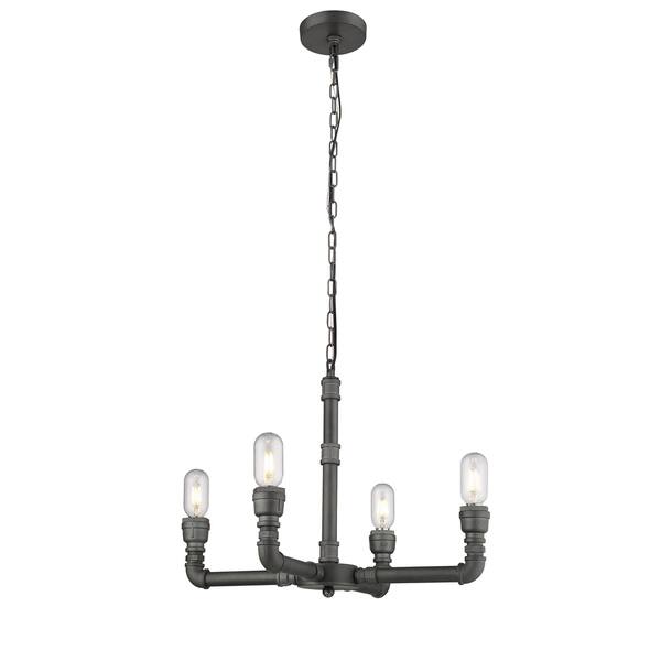 Charcoal Black Metal Pipe Ceiling Fixture - Bed Bath & Beyond - 29358014
