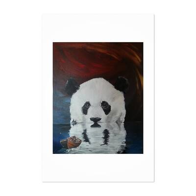 Noir Gallery Panda Bear Animal Portrait Unframed Art Print/Poster ...