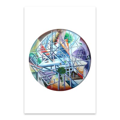 Noir Gallery Abstract Painting Circle Metal Wall Art Print - Overstock ...