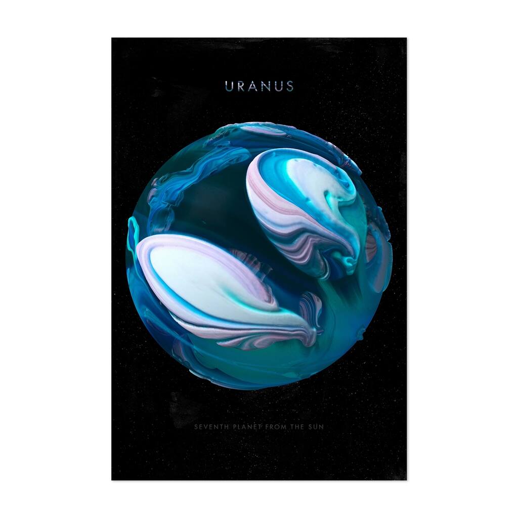 Noir Gallery Planet Uranus Solar System Astronomy Unframed Art Print ...