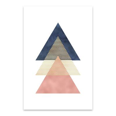 Noir Gallery Triangle Geometric Shapes Metal Wall Art Print - Overstock ...