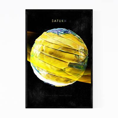 Noir Gallery Planet Saturn Solar System Astronomy Framed Art Print ...