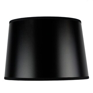 10x12x8" SLIP UNO FITTER Hardback Shallow Drum Lamp Shade Black - Bed ...