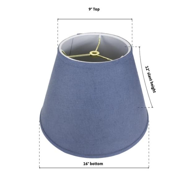 9x16x12 SLIP UNO FITTER Textured Slate Empire Hardback Lamp Shade - Bed ...