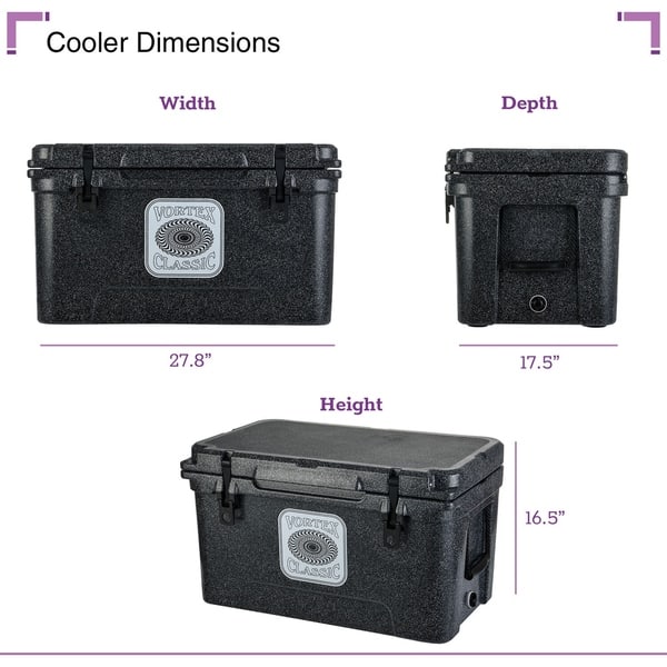 Vortex Classic Series 65-Quart Rotational-Molded Cooler in Basalt - N/A ...