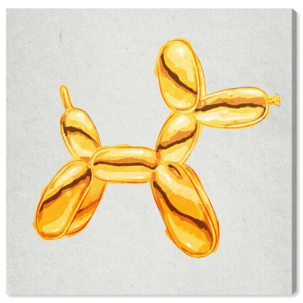 Wynwood Studio 'Balloon Dog Lux' Animals Wall Art Canvas Print - Gold ...