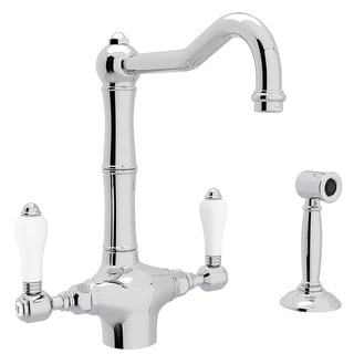 Rohl Italian Kitchen Acqui Kitchen Faucet with Double-Lever Handle ...