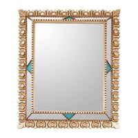 Handmade Colonial Herald Bronze Gilded Wood Mirror (Peru) - Bed Bath ...