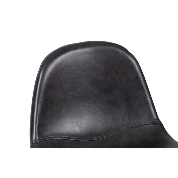 Silver Orchid Terry Black Leather Counter Stool - Bed Bath & Beyond ...