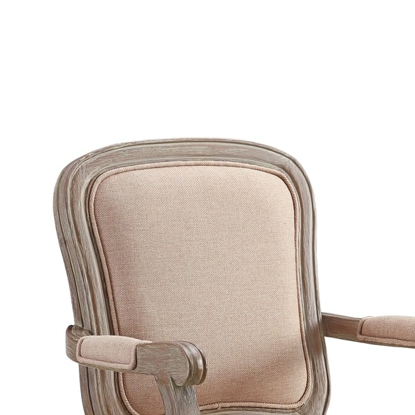 Traditional Wooden Office Chair with 5 Spoke base and Manchette, Brown ...