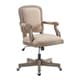 Traditional Wooden Office Chair with 5 Spoke base and Manchette, Brown ...