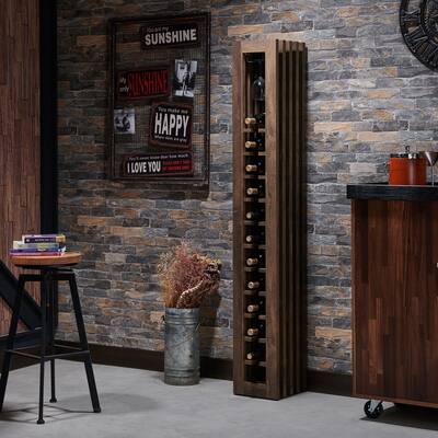 Furniture of America Gese Modern Metal 11 Slots Standing Wine Rack ...
