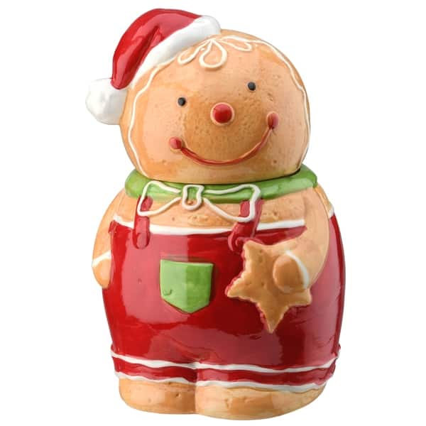 National Tree Company 10 in. Gingerbread Man Cookie Jar - Bed Bath ...
