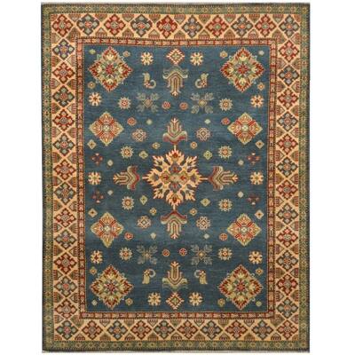 Handmade One-of-a-Kind Tribal Kazak Wool Rug (Afghanistan) - 5'2 x 6'8 ...