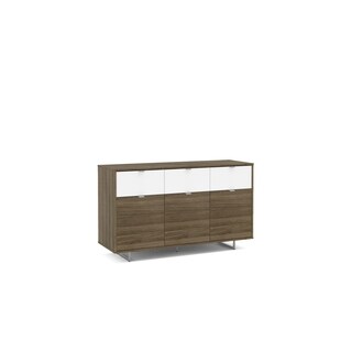 Polifurniture Montana 53 inch Sideboard, Walnut and White - On Sale ...