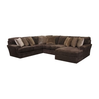 Darius Plush Fabric Upholstered Sectional Sofa - Bed Bath & Beyond ...