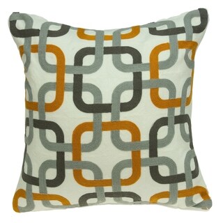 Parkland Collection Boxer Transitional Grey and Orange Pillow Cover ...