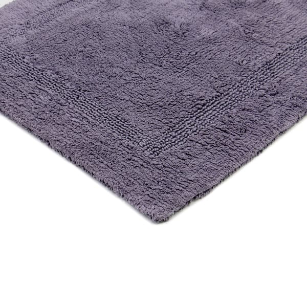Egyptian Cotton Inset Border Bath Rug - Charcoal - Bed Bath & Beyond ...