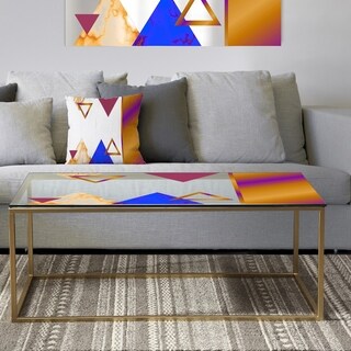 Designart 'Triangular Spacy Spheres 10' Metal Modern Coffee Table - Bed ...