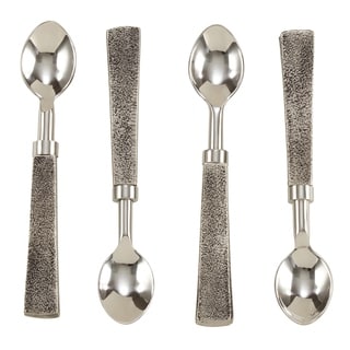 Square Handle 4-Piece Cocktail Spoon Set - Set of 4 - Bed Bath & Beyond ...