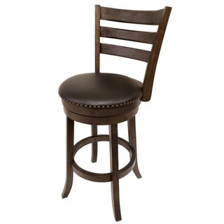 Copper Grove Aparan 24-inch Padded Grey Wood Swivel Stool - Bed Bath ...