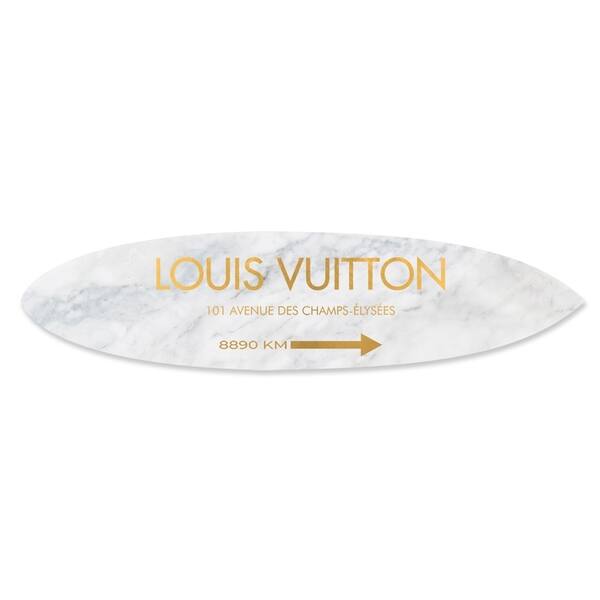 Oliver Gal 'Surfboard Marble Gold' Fashion and Glam Acrylic Art - Gold ...
