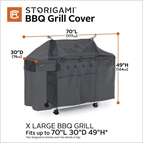 Classic Accessories Storigami Easy Fold Water-Resistant 64 Inch BBQ ...