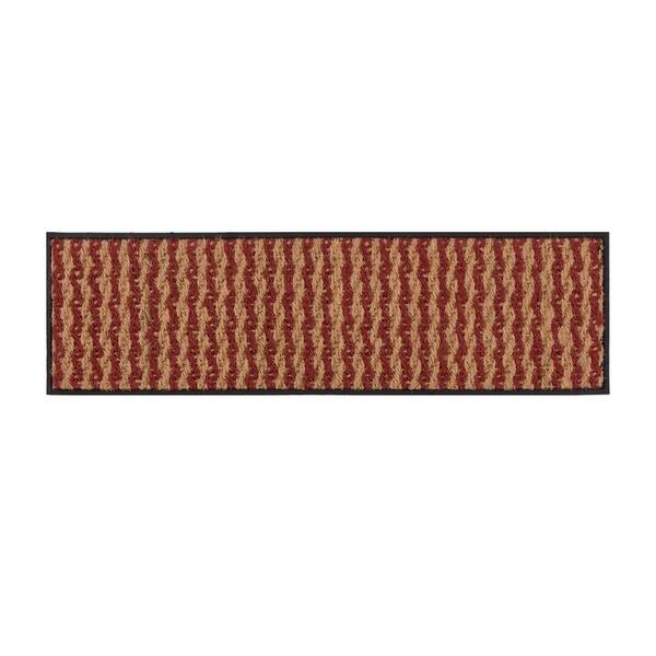Natural and Recycled Rubber Boot Tray with Tan and Red Coir Insert - On ...