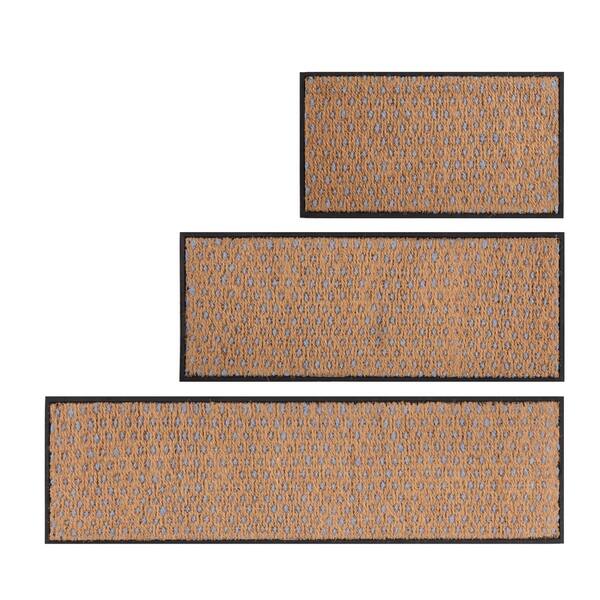 Natural and Recycled Rubber Boot Tray with Tan and Blue Coir Insert ...