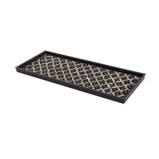 Natural and Recycled Rubber Boot Tray with Gray and Ivory Coir Insert ...