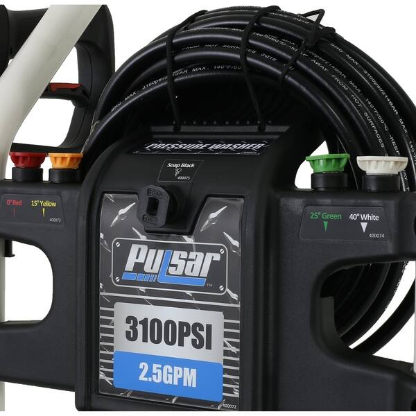 Pulsar 3,100 PSI Gas-Powered Pressure Washer with Quick Connect Nozzles ...