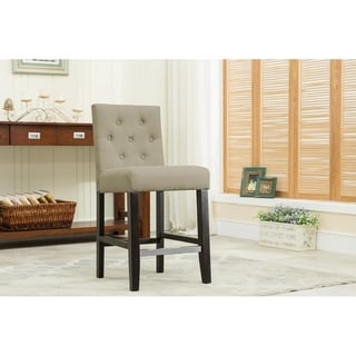 Best Master Furniture Upholstered 24 Inch Seat Height Bar Chair (Set of ...