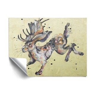 "Jackalope 3" Removable Wall Art Mural - Bed Bath & Beyond - 29647336