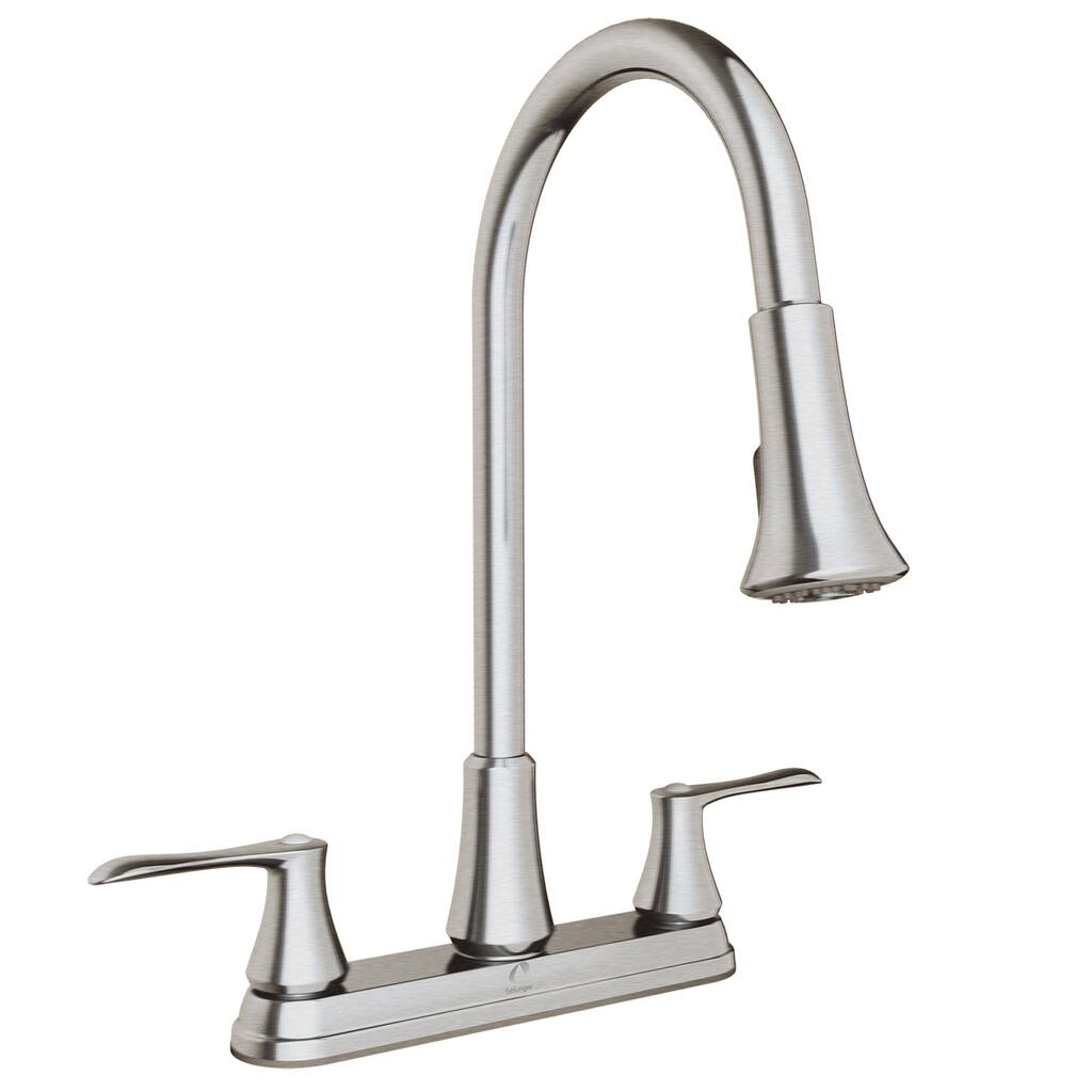 Belanger Dual Handle Pull-Down Kitchen Faucet - Overstock - 29663459