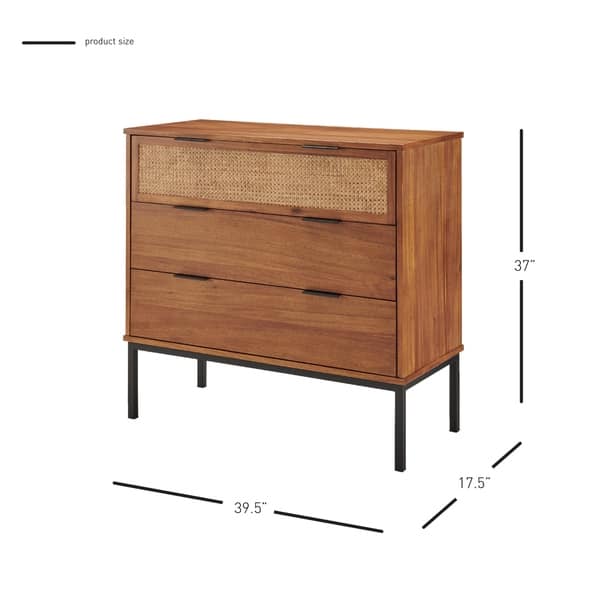 Caine Rattan Chest 3 Drawers - Bed Bath & Beyond - 29742014