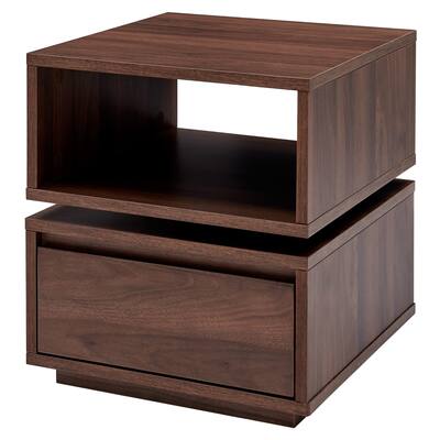 Mischa Swivel Storage End Table - Overstock - 29743410
