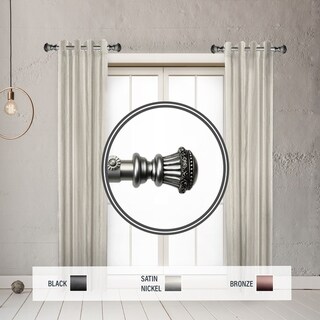 InStyleDesign Madelyn 1" Side Curtain Rod 12-20 inch long (Set of 2 ...