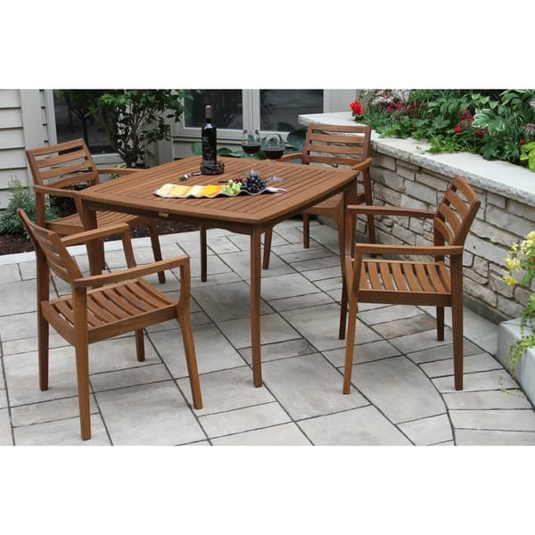 Eilaf Danish Eucalyptus Stacking Armchair, 4pk. - Bed Bath & Beyond ...