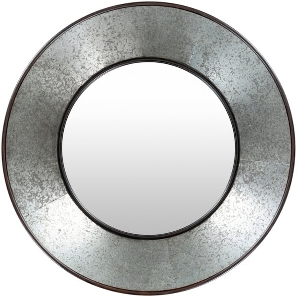 Marcie Farmhouse Galvanized Metal Round Mirror - 32" x 32" - Bed Bath ...
