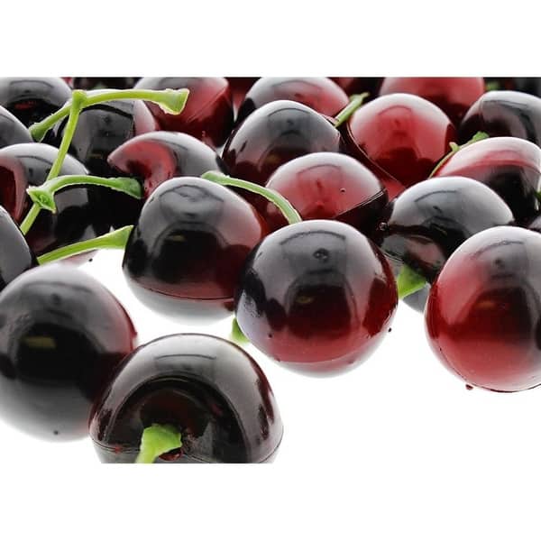 50 Piece Fake Fruit Cherries, Artificial Lifelike Fruit for Still Life ...