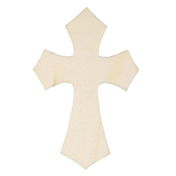 50-Pack Unfinished Wood Cutout Cross Shaped for Craft DIY Church ...
