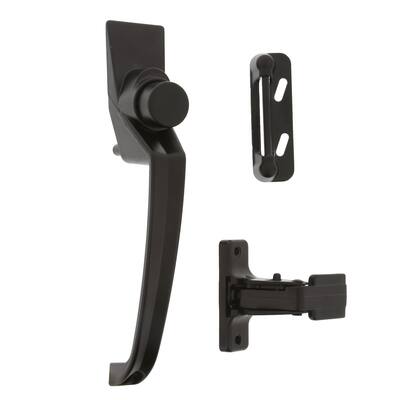 Storm Door Lock with Push Button in Black - Overstock - 29811316