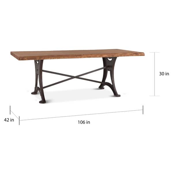 Carbon Loft Wiley Rectangle Live Edge Dining Table - N/A - Bed Bath ...