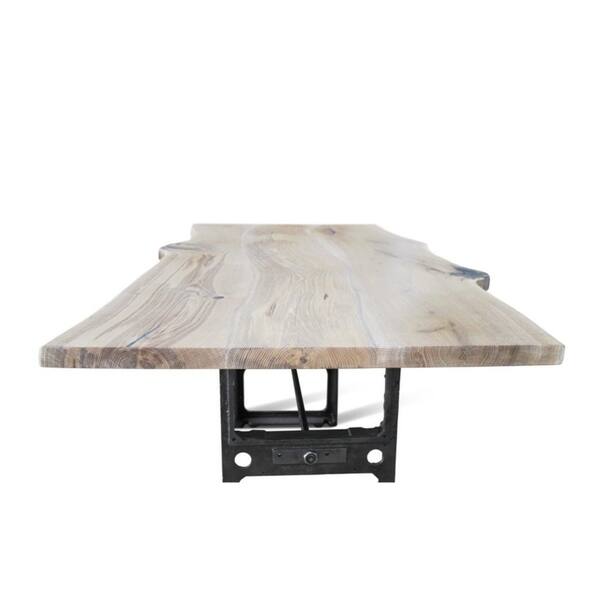 URBAN 180 Solid Wood Dining Table - Natural Oak/Industrial Black - Bed Bath & Beyond - 29834604