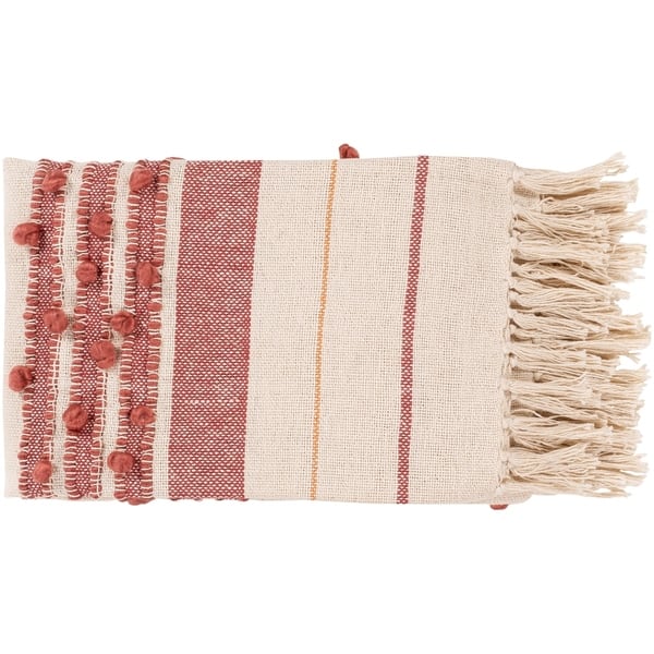 Livabliss Sisali Global Hand Woven 50" x 60" Cotton-Blend Throw - On ...