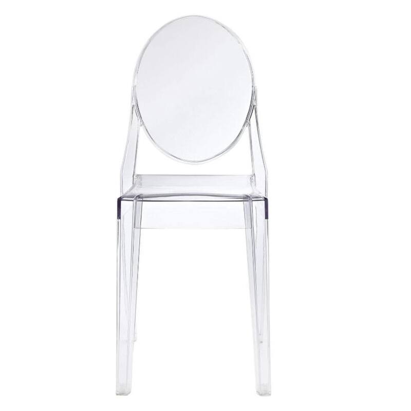 Porch & Den Pearson Clear Plastic Armless Dining Chair (Set of 4 ...